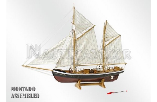 Shipmodel merchant schooner | reproduction sailboat | sailboat decoration
