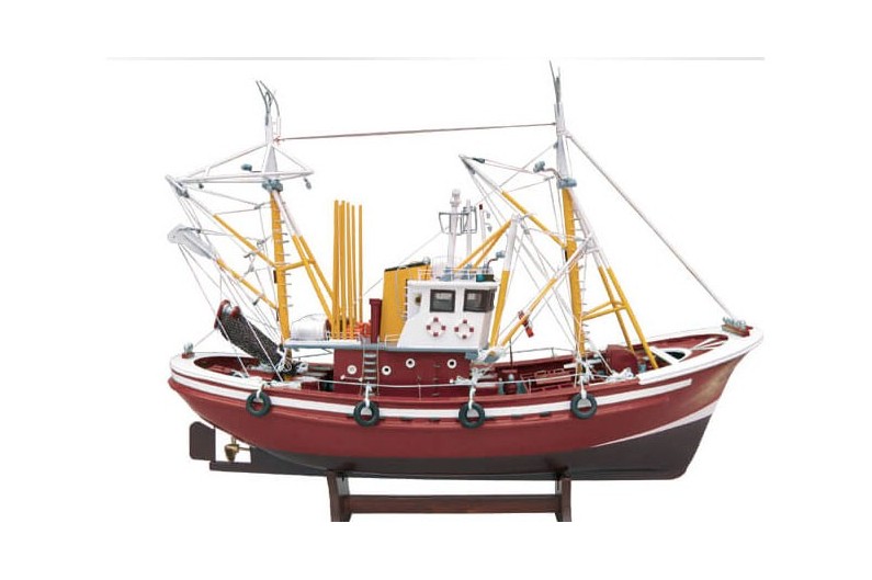Tuna fishing boat, for marine decoration. Color Red