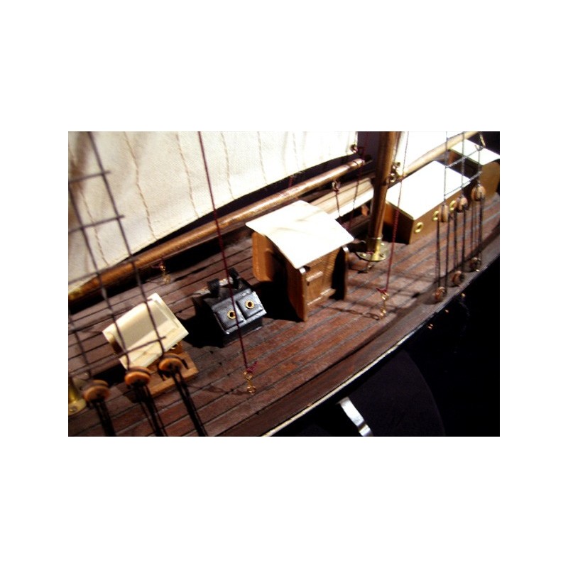 Shipmodel merchant schooner | reproduction sailboat | sailboat decoration