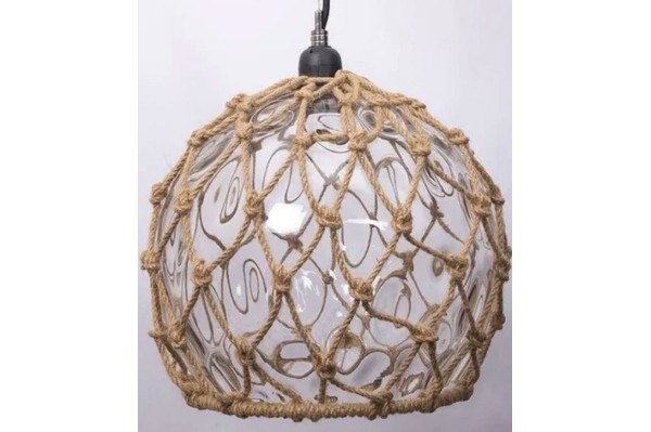 Glass Buoy Lamp, ideal as an original gift. Color Transparent